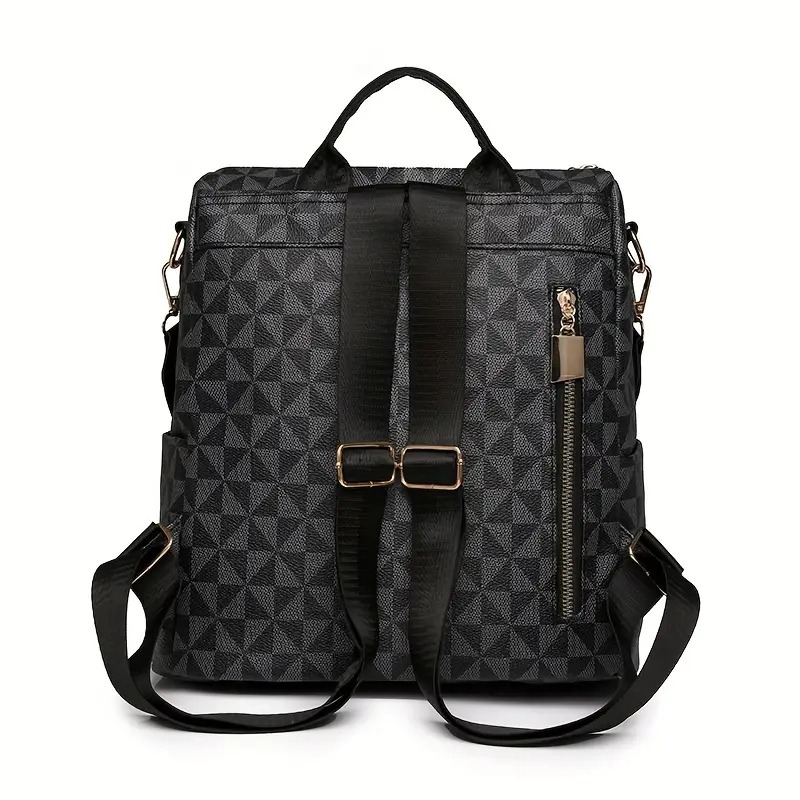 Cartera Bolso Multiusos Mochila – Negro Diseño - Cadi